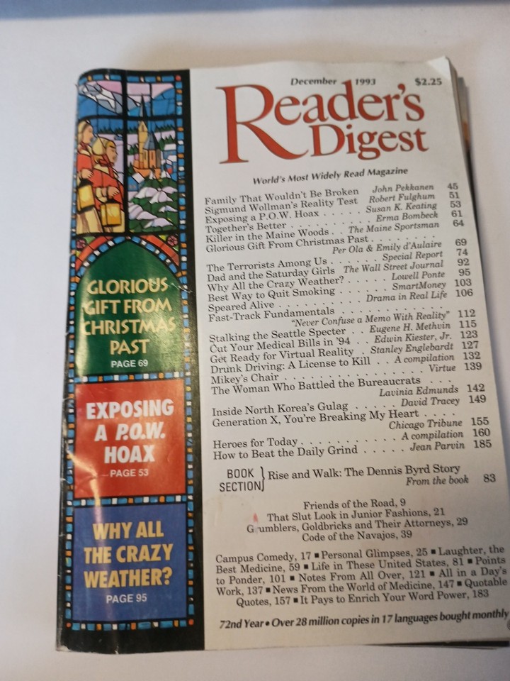 Reader's Digest Magazine 1993 December Q12 | eBay