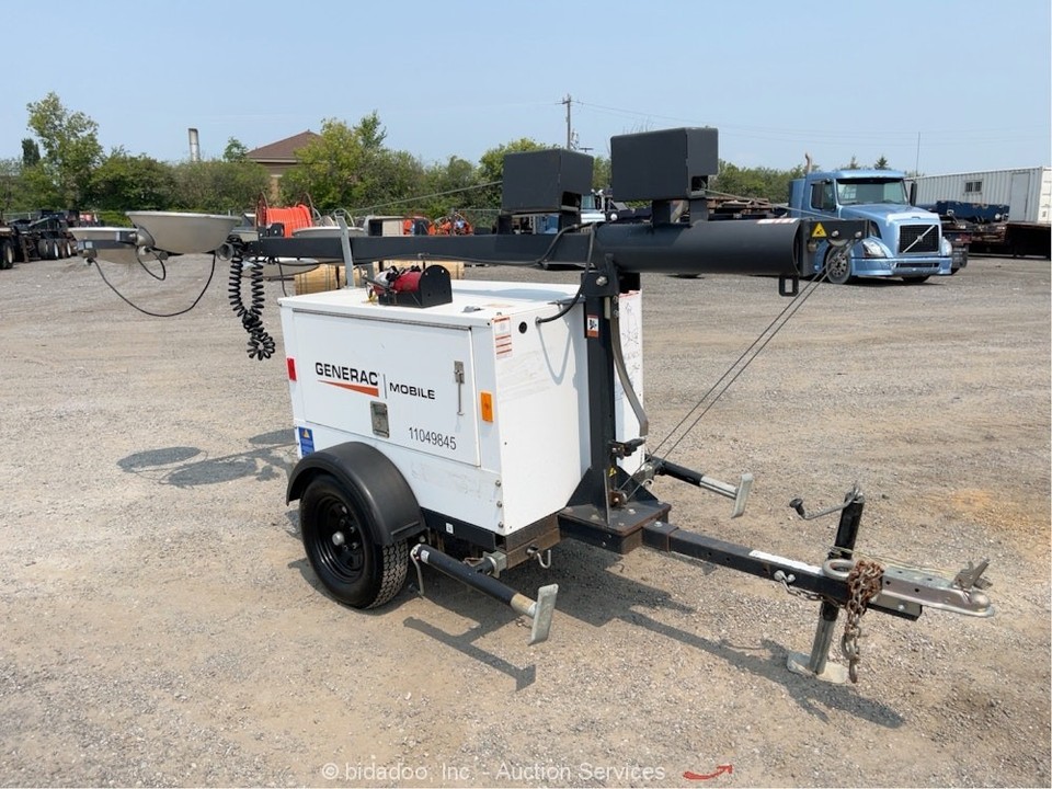 2020 Generac Magnum MLT3060M Towable Light Tower Diesel Generator 6kW ...