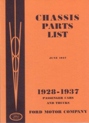1928 1934 1935 1936 1937 Ford Parts Number Book List Guide Interchange ...