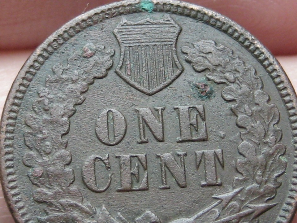 1871 Indian Head Cent Penny- Bold N, XF/AU Details, Full LIBERTY ...