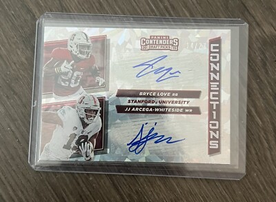 JJ Arcega-Whiteside & Bryce Love Dual Rookie Auto Contenders Cracked ...