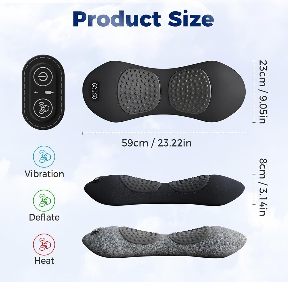 My Soothe Lab 3 in 1 Back Massager,Smooth Spine Back Massager for ...