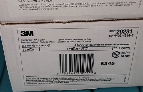 Buy 3M 20231 Disc Sander 1/4" Collet 2" 0.5 HP - 60440179392 online | eBay