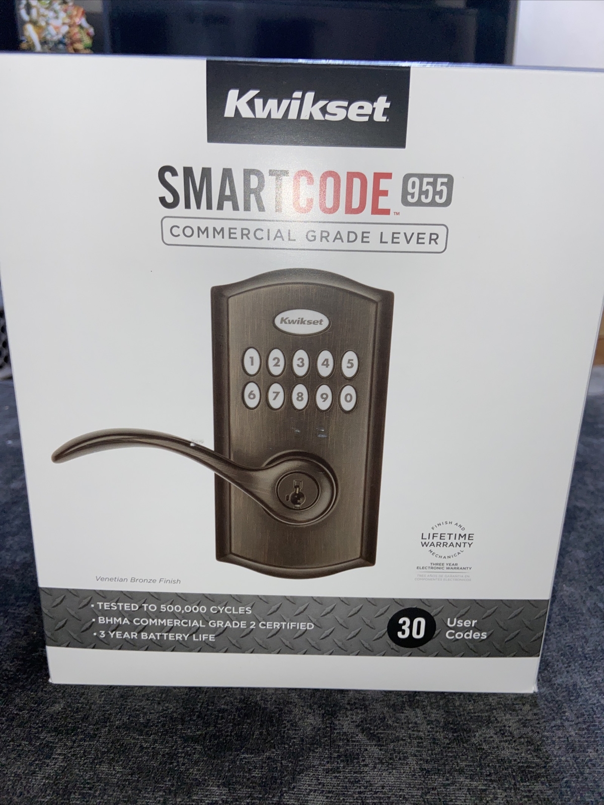Kwikset Smartcode 955 Keypad Electronic Lever Door Lock Deadbolt ...