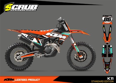 KTM Graphic SX SXF 2023 2024 125 250 300 350 450 Decals XC XCf SCRUB | eBay