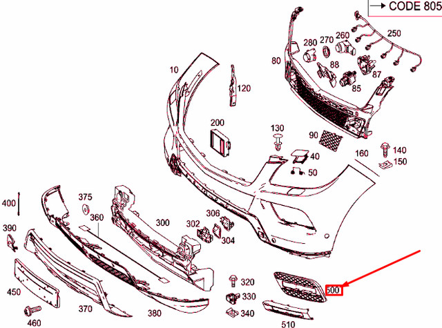 2016 - 2019 MERCEDES GLE Gle450 GLS OEM Driver Left AMG Sport Grille ...