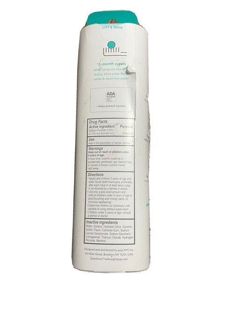 Quip Watermelon Toothpaste 4.7 Oz. 180 Uses 3 Month Supply *vegan ...