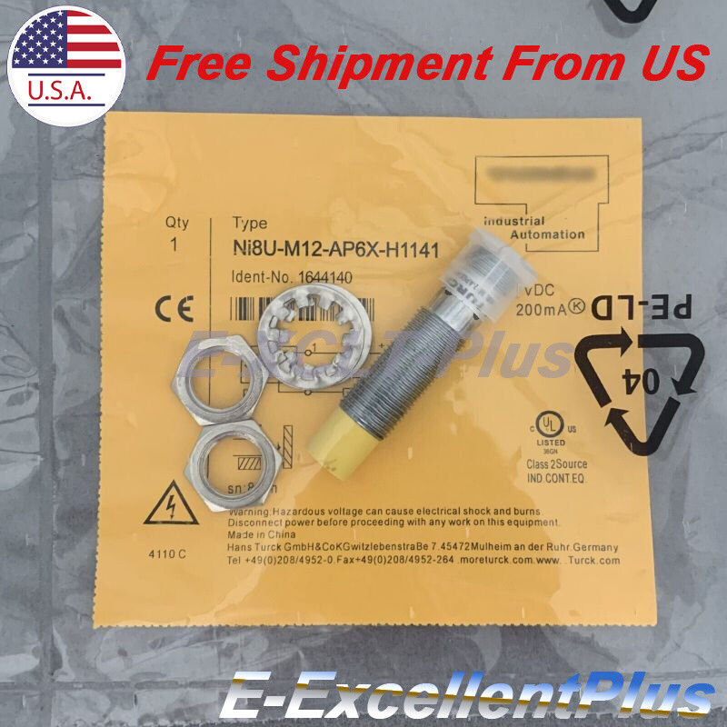 10-30VDC For TURCK Ni8U-M12-AP6X-H1141 1644140 Inductive Proximity ...