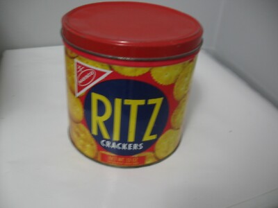 1977 Nabisco Ritz cracker tin can storage can | eBay