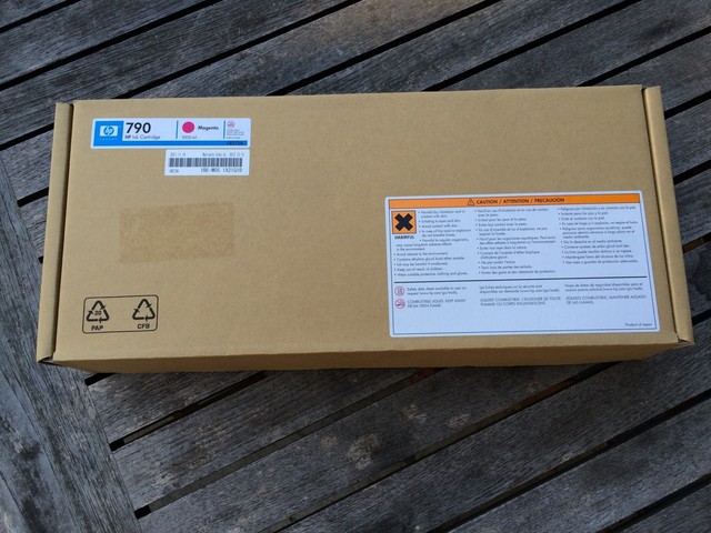 HP 790 Magenta 1000ml Ink Cartridge CB273A Designjet 9000 Bag 2012 for ...