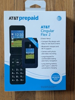 AT&T Cingular Flex 2 Easy to Use Senior Flip Phone Large Keypad 4G LTE ...