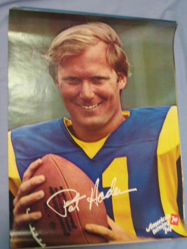 BOGO Original 1979 L.A. Rams USC Trojans Pat Haden 19x25in Football 7Up ...