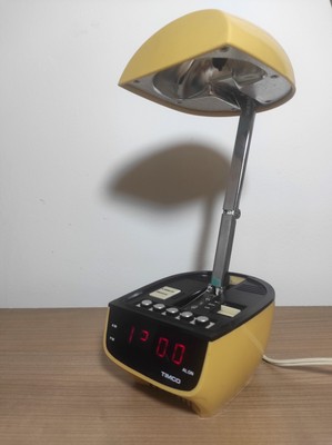TIMCO Vintage Retro 1970s Digital Alarm Clock Lamp Combo Mid Century ...