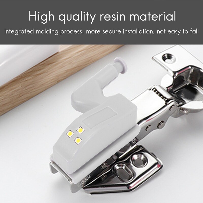 10Pcs Cabinet Cupboard Wardrobe LED Hinge Light Sensor Lamp Warm White ...