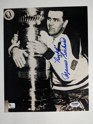 MAURICE RICHARD Signed 8x10 PHOTO Rocket Montreal Canadiens Stanley Cup ...