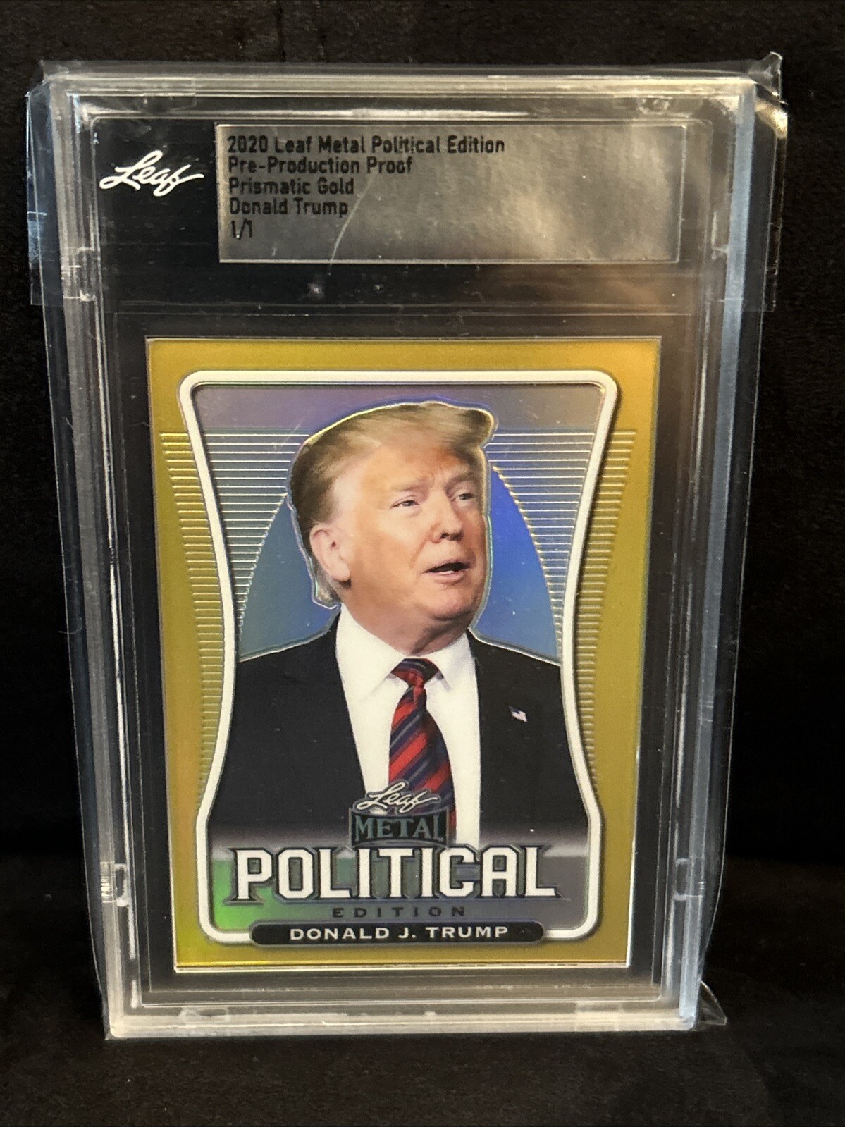 Donald Trump 1/1 Gold Prismatic 2020 Leaf Metal | eBay