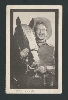 1956 REX ALLEN MAIL ORDER FAN CLUB INVITATION POSTCARD EXHIBIT SIZE ...