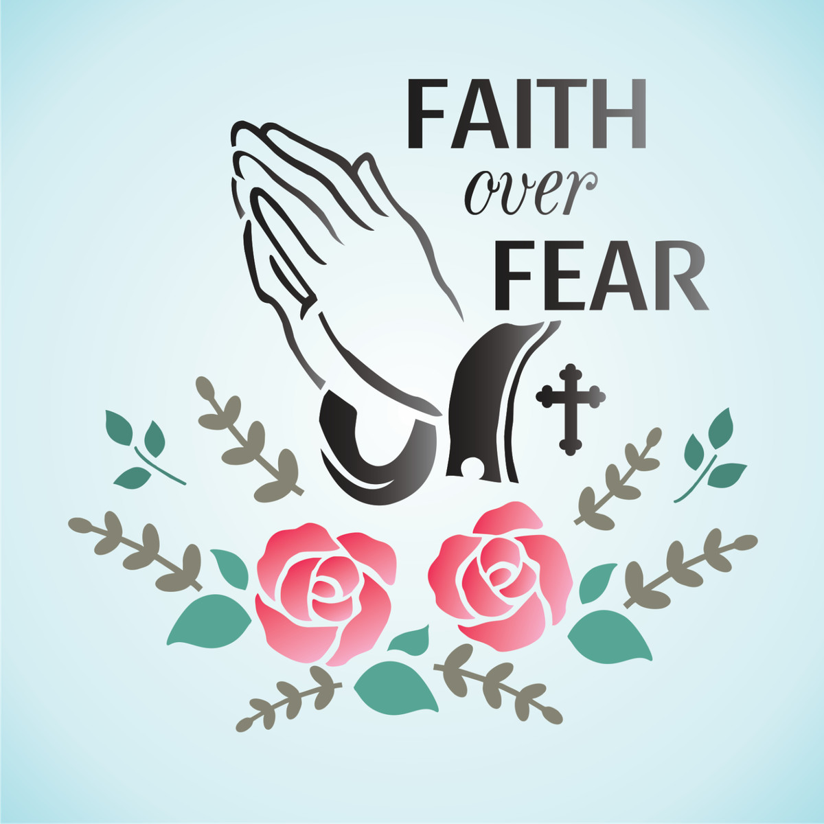 Praying Hands With Roses