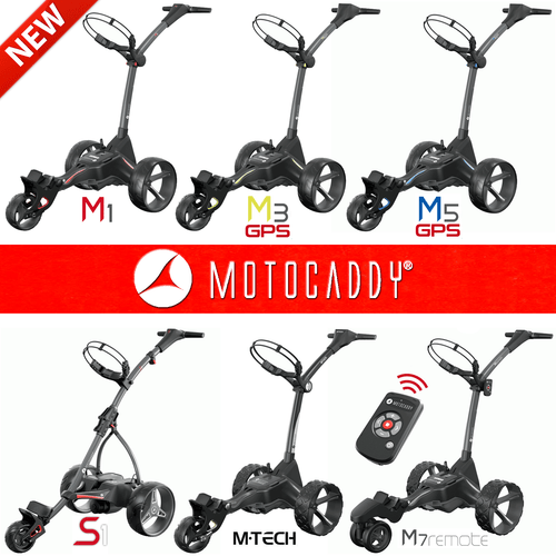 MOTOCADDY 2023 ELECTRIC GOLF TROLLEY RANGE M1, M3 GPS, M5 GPS, M7 ...