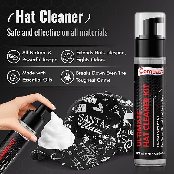 Hat Cleaner Kit Clean Baseball Caps Cotton Wool Leather +Deodorizer ...