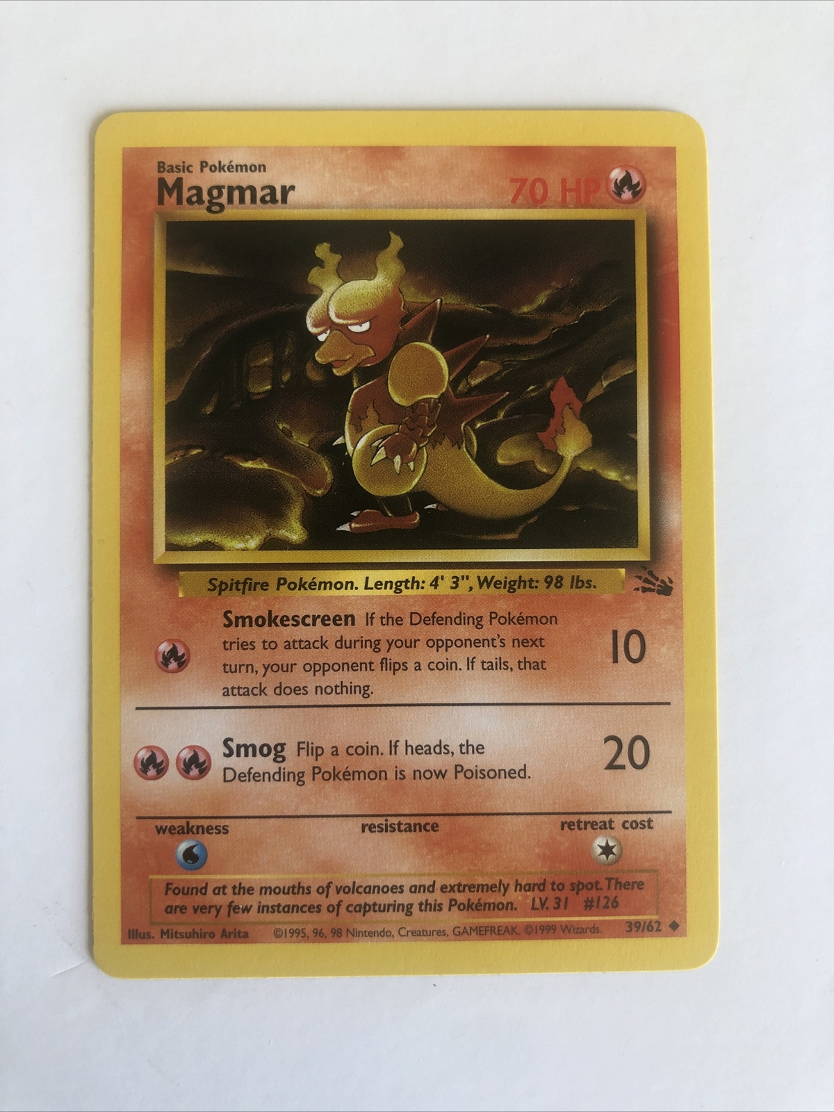 MAGMAR - Fossil Set - 39/62 - Uncommon - Pokemon Card - Unlimited ...