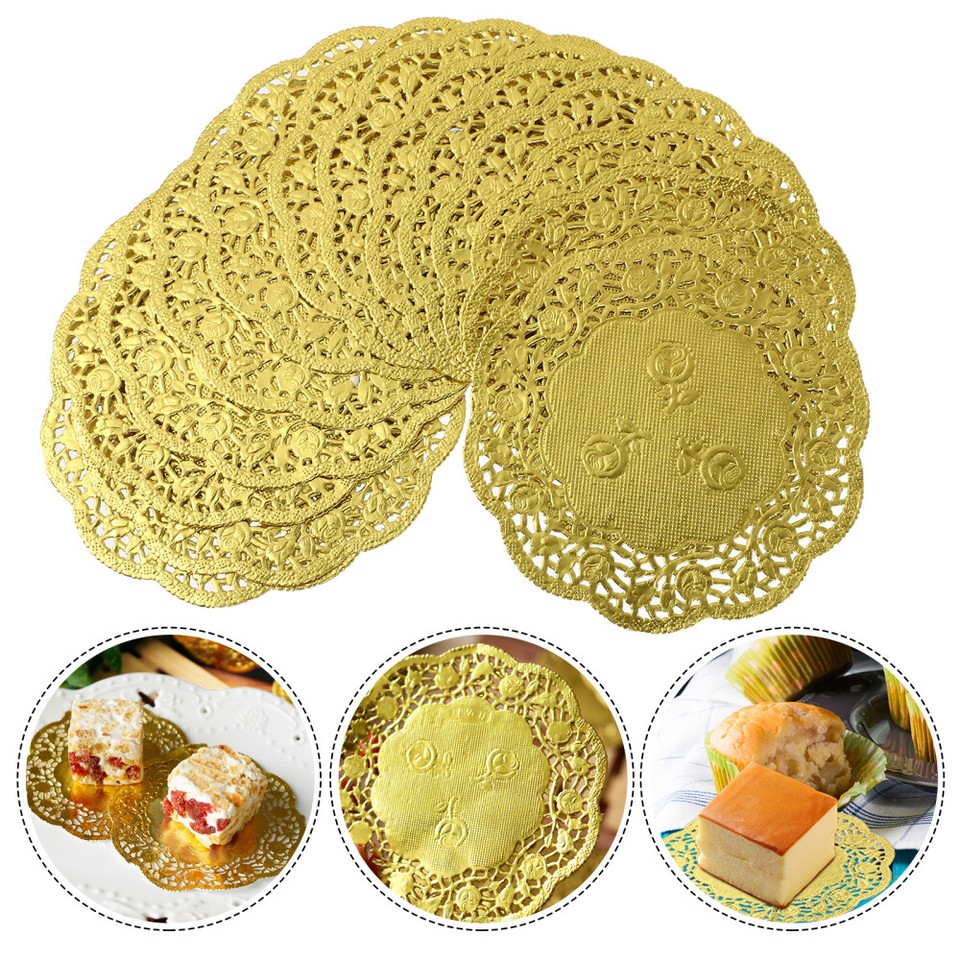 100 PCS Baking Supplies Cake Oil Absorbing Paper Doilies for Dessert ...