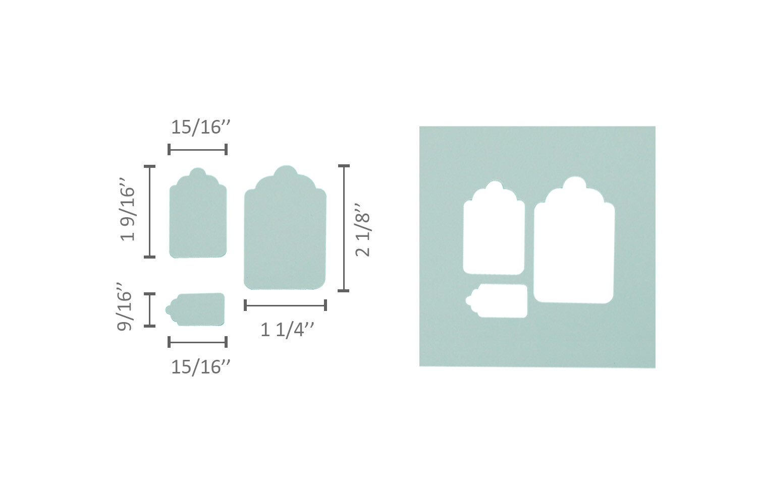 Bira Craft 3 inch Multi-tags Lever Craft Punch, 3 tags at a time, Tag ...