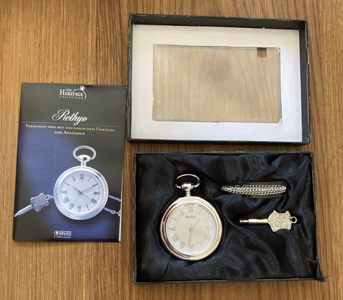 Rethyo The Heritage Collection Taschenuhr Uhr Versilbert zum Aufziehen ...