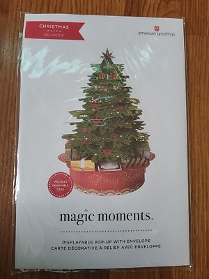 NEW American Greetings Magic Moments Christmas Tree Displayable Pop Up ...