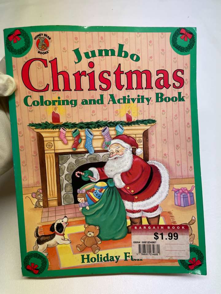 Lot of 8 Vintage Christmas Coloring Books Kmart Jumbo Holiday Fun ...