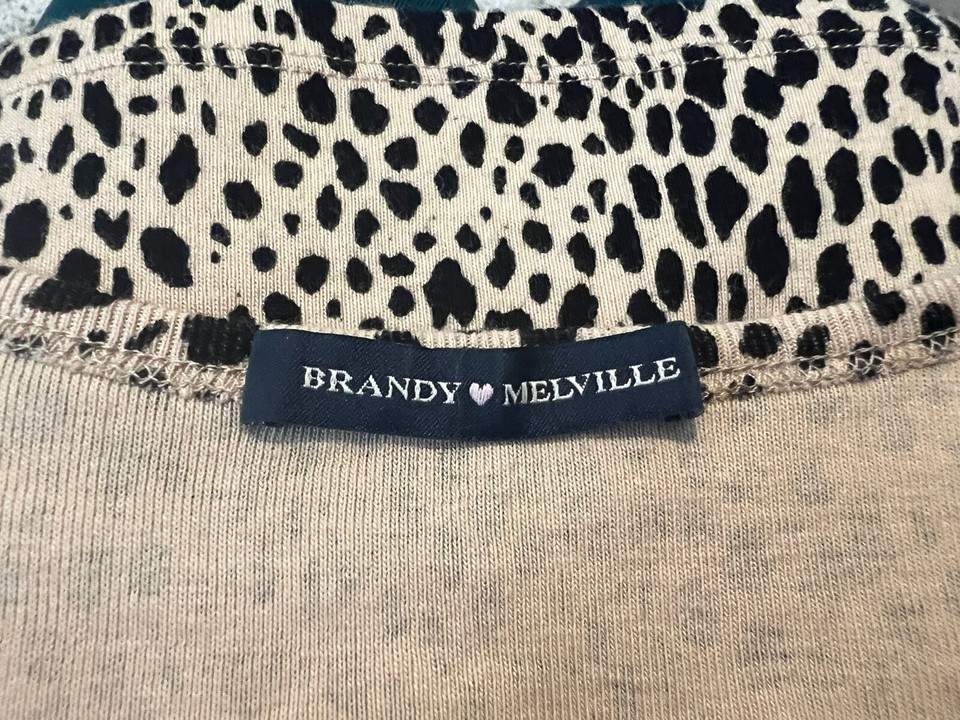 Brandy Melville Crop Top Sz S Leopard Print Top | eBay