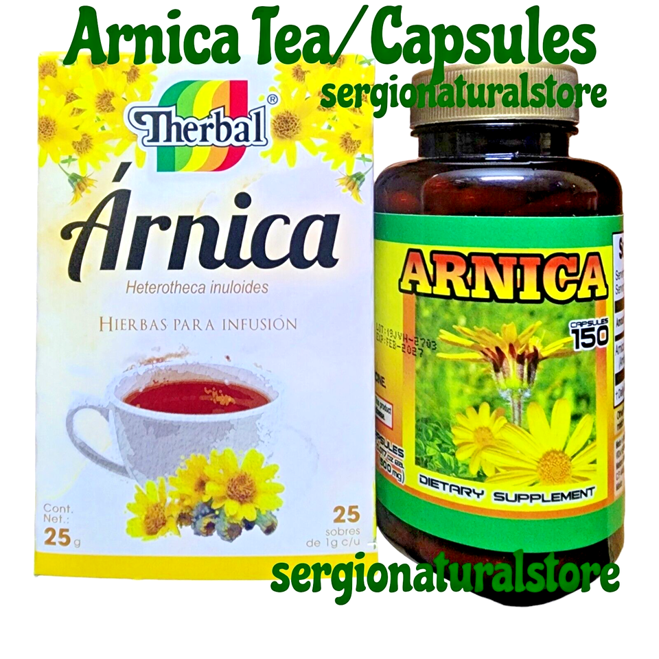 * Te de Arnica Tea Infusion 25 Bags + * Arnica 150 Capsules Free ...