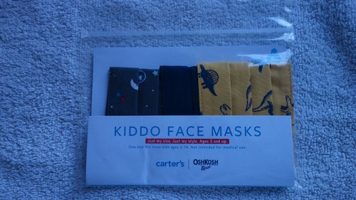 Kids Carter Dinosaurs, Space & Navy Washable Cloth Face Masks 3 Pack $9 ...