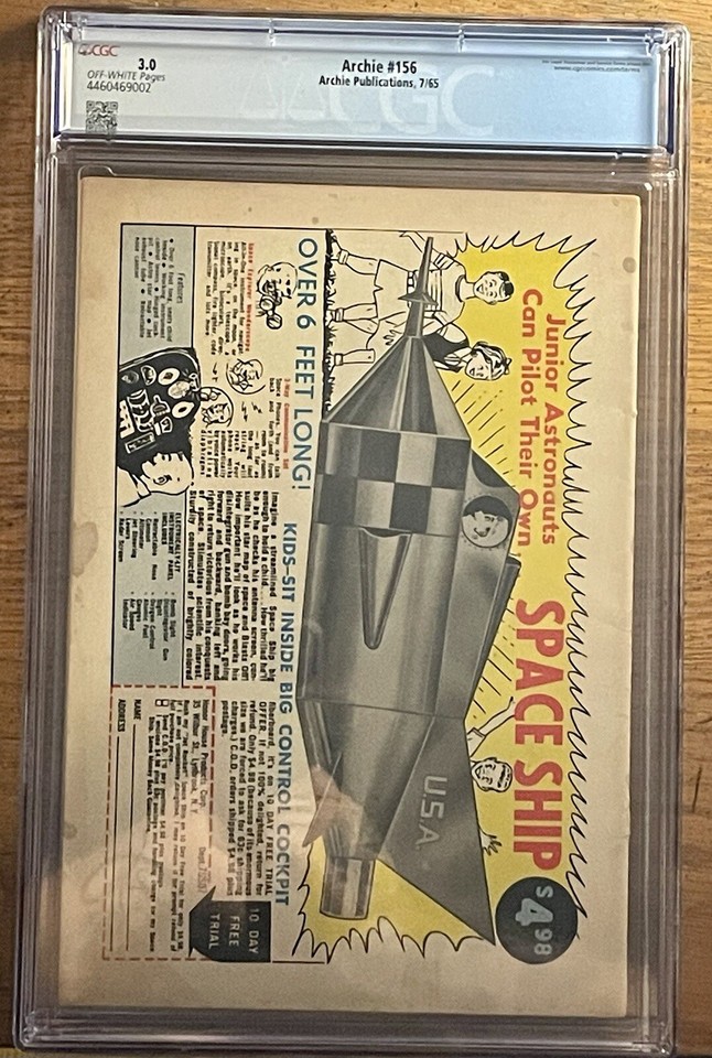Archie #156 (ARCHIE COMICS Publications, Inc. July 1965) CGC 3.0!! | eBay