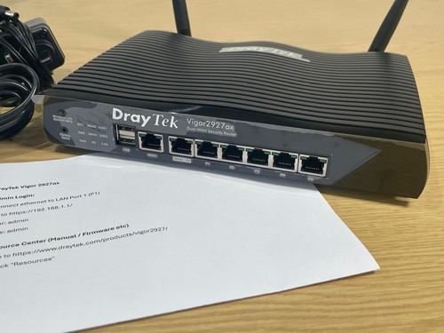 DrayTek Vigor 2927AX Dual Wan Router, WiFi 6, Wireless 5+1 Gigabit LAN ...