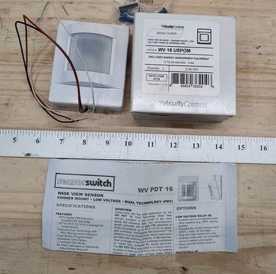 NEW ACUITY Controls WV 16 USPOM WIDE VIEW SENSOR Low Voltage 12-24VAC ...
