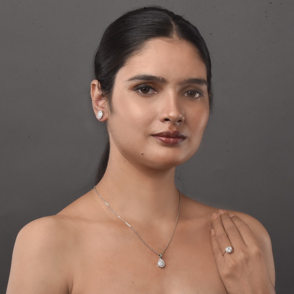 Subtle Rhodium Locket Necklace Pendant Women Cubic Zircon Anniversary ...