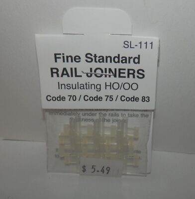 Peco HO/OO Scale Code 70/75/83 Fine Standard Insulating Rail Joiners # ...