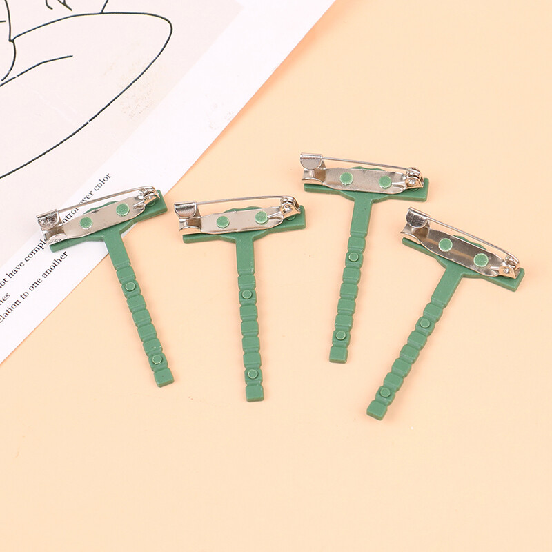 100Pcs T-shaped Brooch Plastic Rod Pin Triangle Brooch Wedding Corsage ...