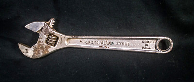 Vintage Wizard Adjustable Wrench H 2402 8" Forged Alloy Steel USA | eBay
