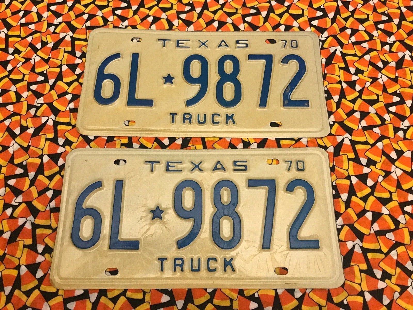 1970 TEXAS TRUCK LICENSE PLATES 6L9872 | eBay