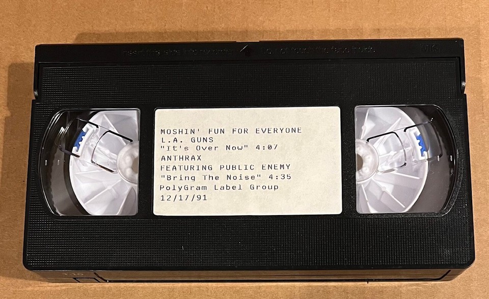 L.A. Guns / Anthrax feat. Public Enemy RARE promo VHS video singles ...