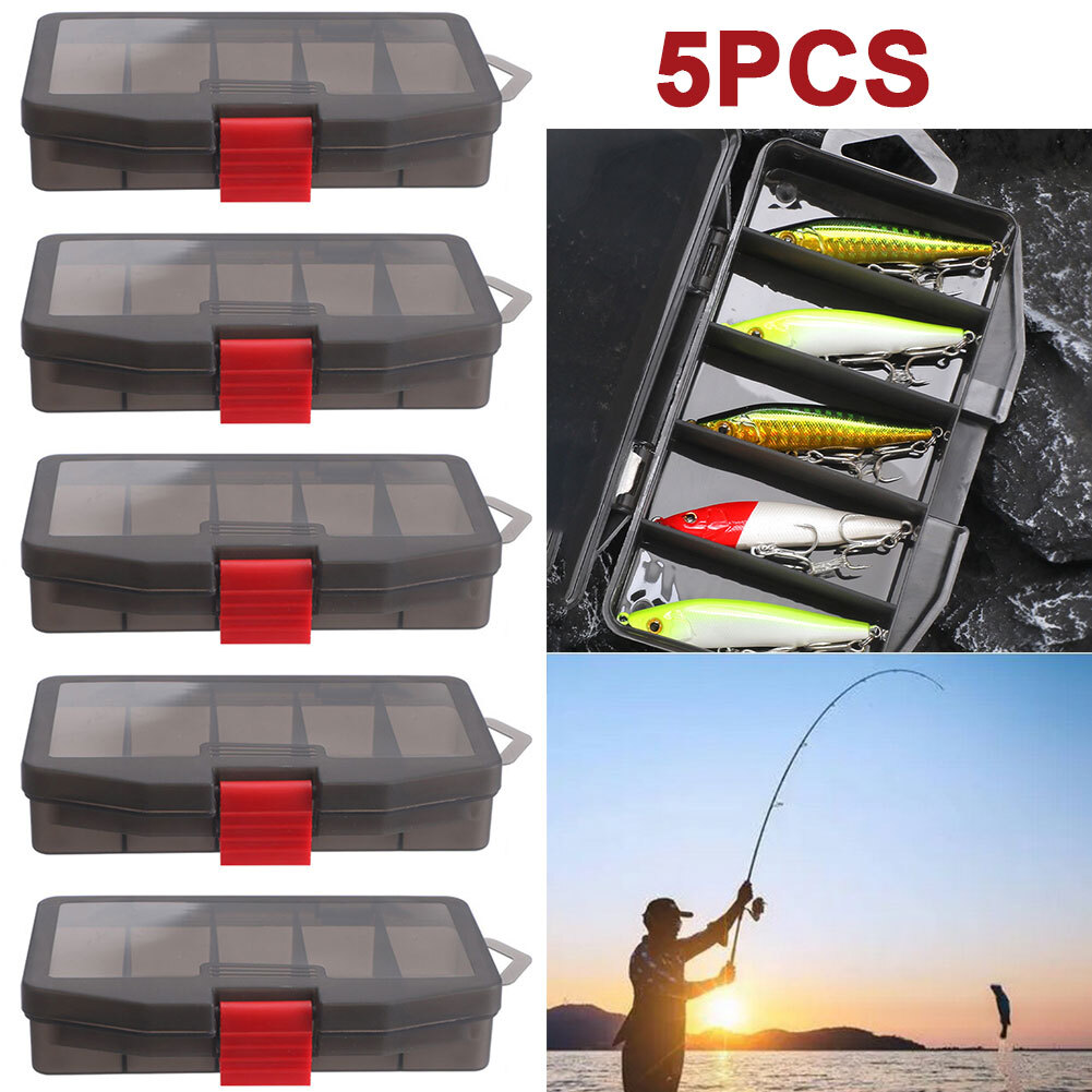 5Pcs Portable Fishing Box Waterproof Bait Lure Hook Boxes Fishing Tool ...