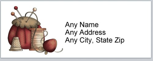 Personalized Address labels Primitive Country Sewing (ac 763) | eBay