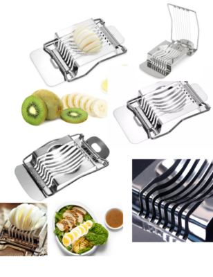 Egg Slicer Stainless Steel Eggs Hard Boiled Metal Cutter Section ...