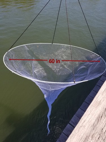 Folding Collapsible Pier Boat Dock Ballyhoo Net-60 Inches for Catching ...