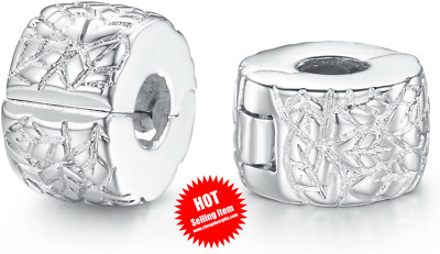 Authentic 2Pc Clip Lock Spacer Stopper Charm Bead Suits Pandora ...