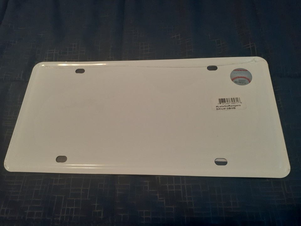 MLB Texas Rangers Hashtag #LETSGORANGERS Metal License Plate Brand New ...