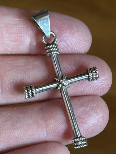 Vintage Taxco Mexico Sterling Silver 925 Cross Pendant 2" | eBay