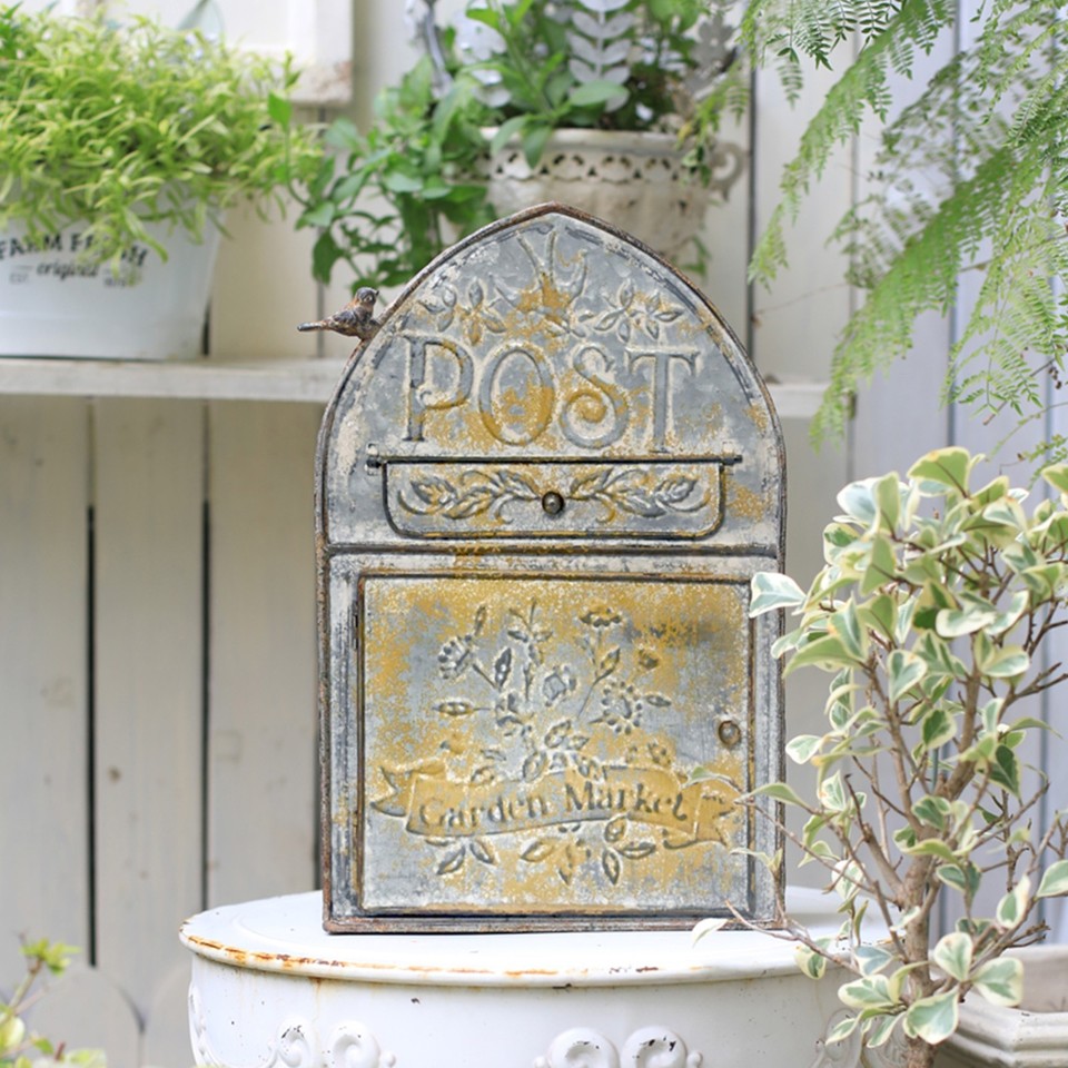 Vintage Rustic Letter Box Post Box Wall Mounted Decorative Metal ...